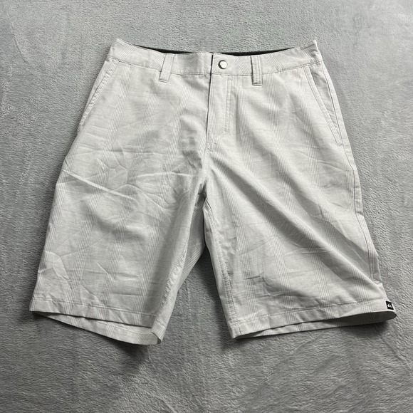 Quiksilver | Shorts | Quiksilver Shorts Mens 3 Gray Check Flat Front ...